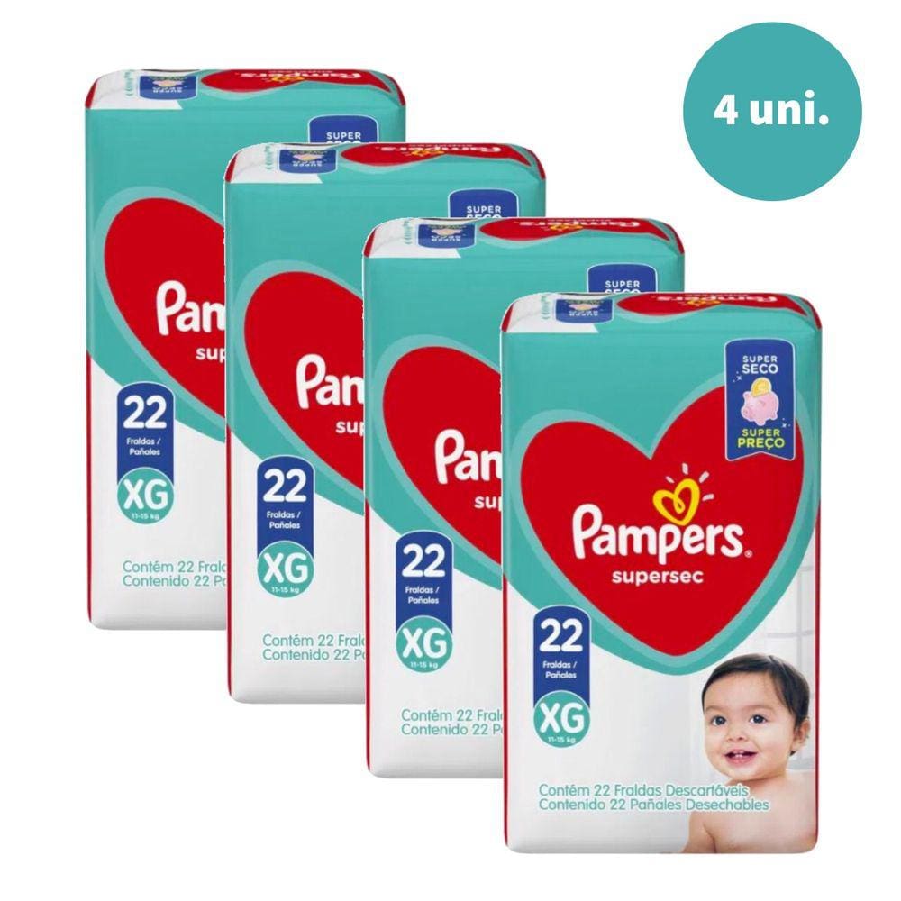 Kit pampers supersec xg | Casas Bahia