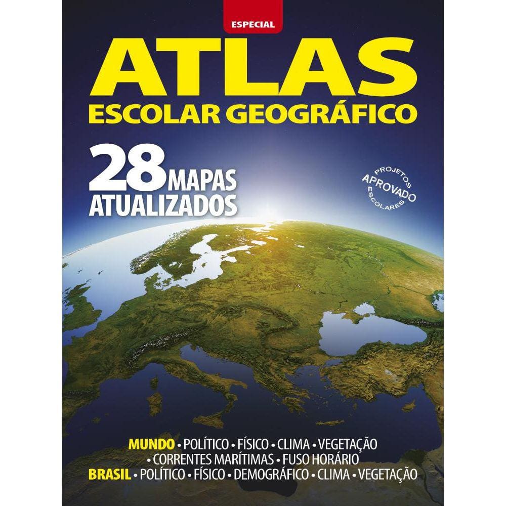 Atlas geografico escolar mapa politico planisferio america b | Casas Bahia