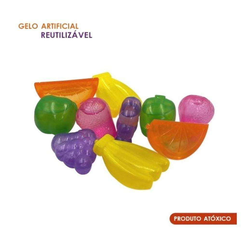 Kit 10 unidades gelo artificial reutilizavel 17x10 cm plastico ...