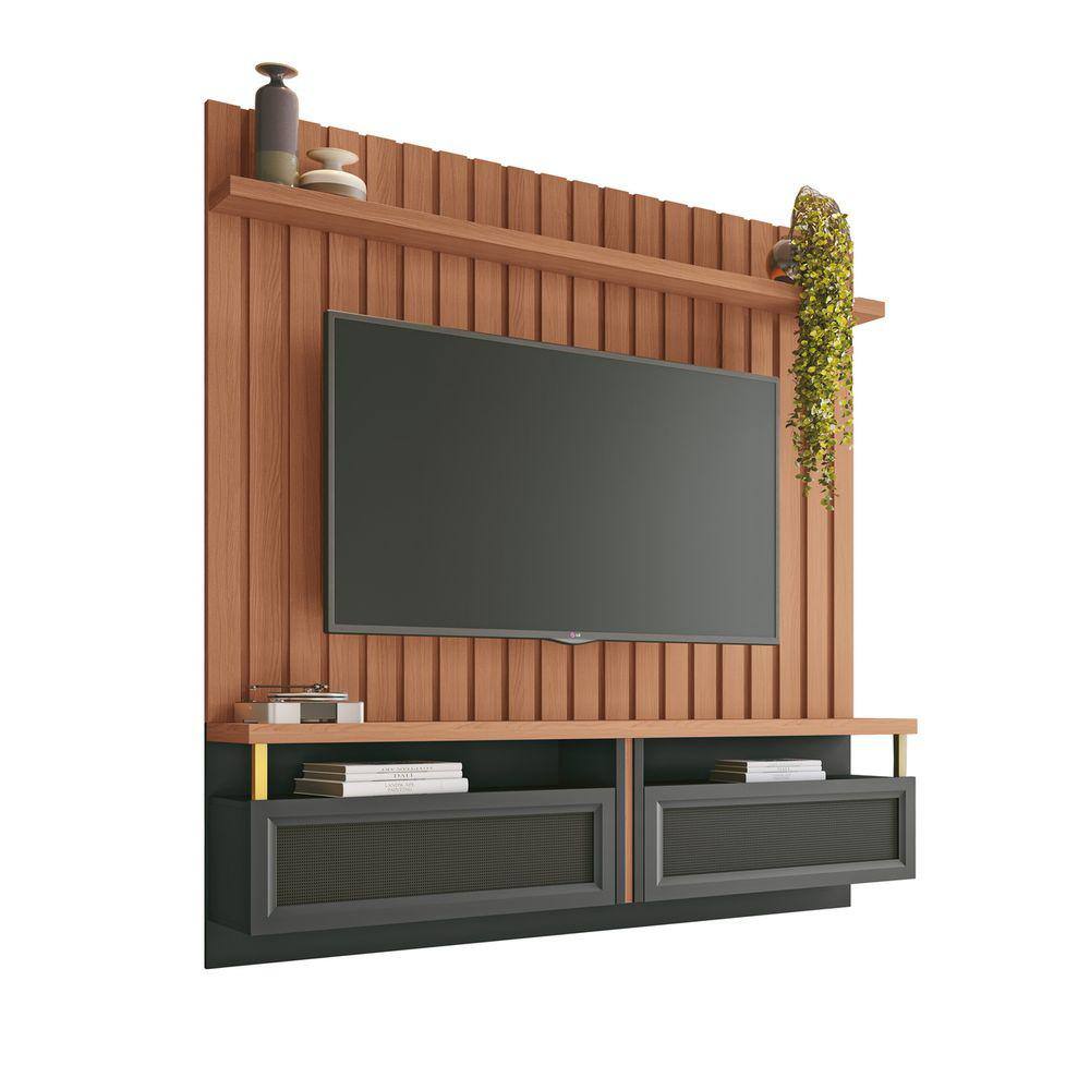 Painel ripado tv quarto | Casas Bahia