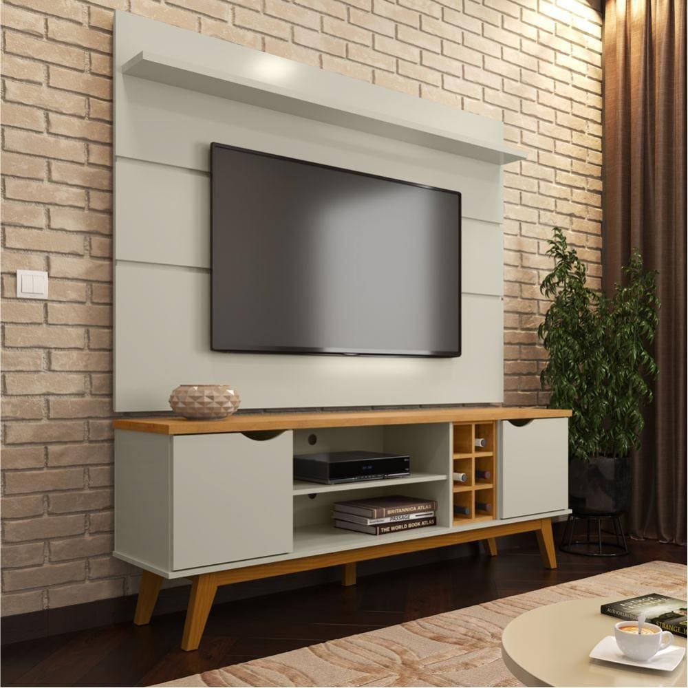 Painel tv com adega e bandeja | Casas Bahia