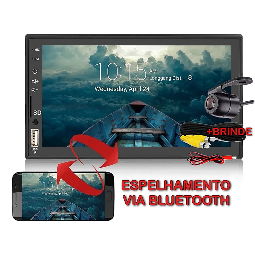 Central multimidia 7 polegadas com gps bluetooth e usb | Black Friday Casas Bahia