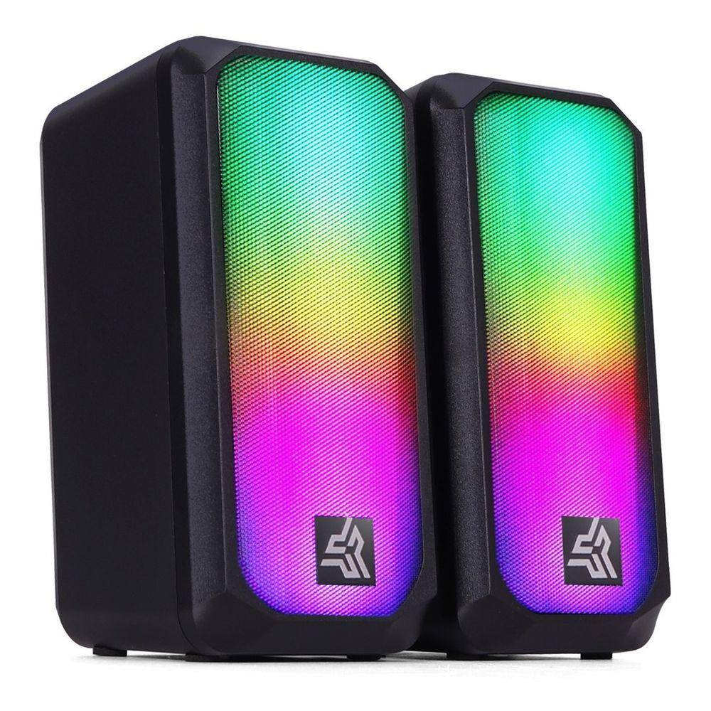 Caixa som pc gamer led preta caixa notebook subwoofer usb kp6041 ...