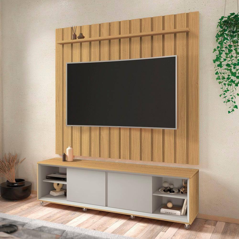 Rack ripado com painel tv 75 | Casas Bahia