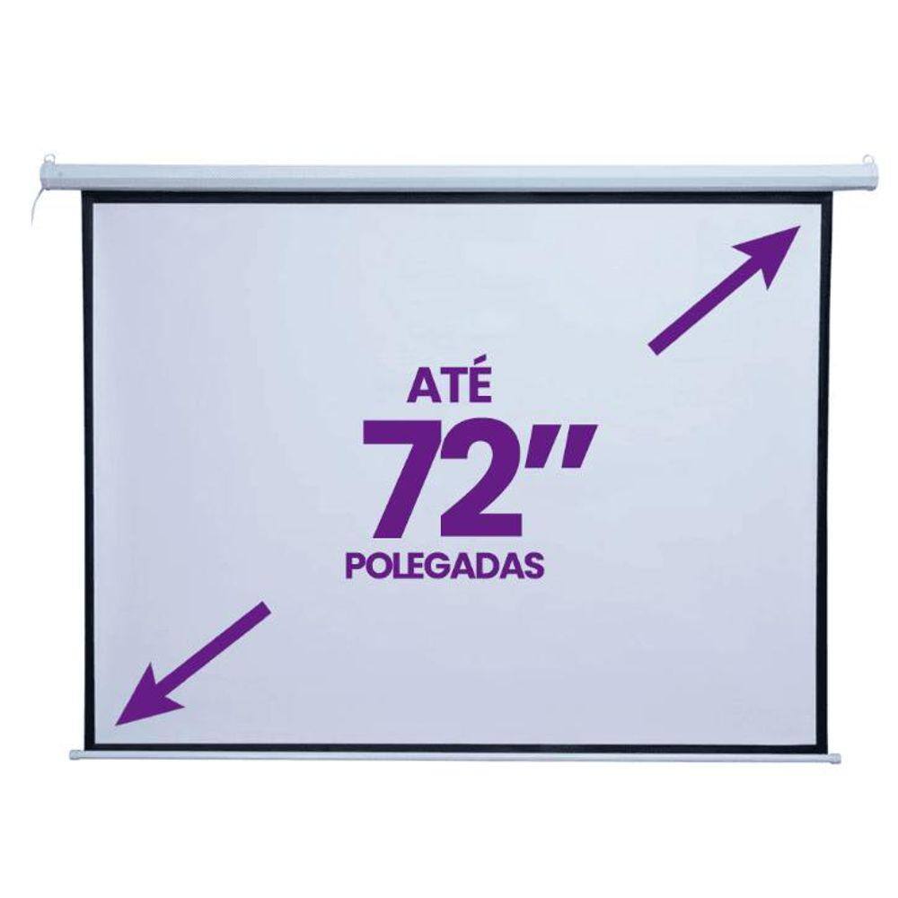 Tela projecao 100 polegadas retratil eletrica127v csr | Casas Bahia