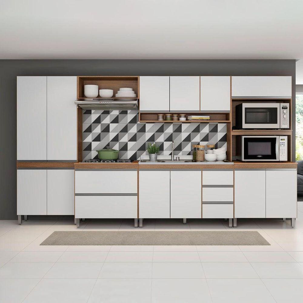 Cozinha modulada com pia e cooktop | Casas Bahia