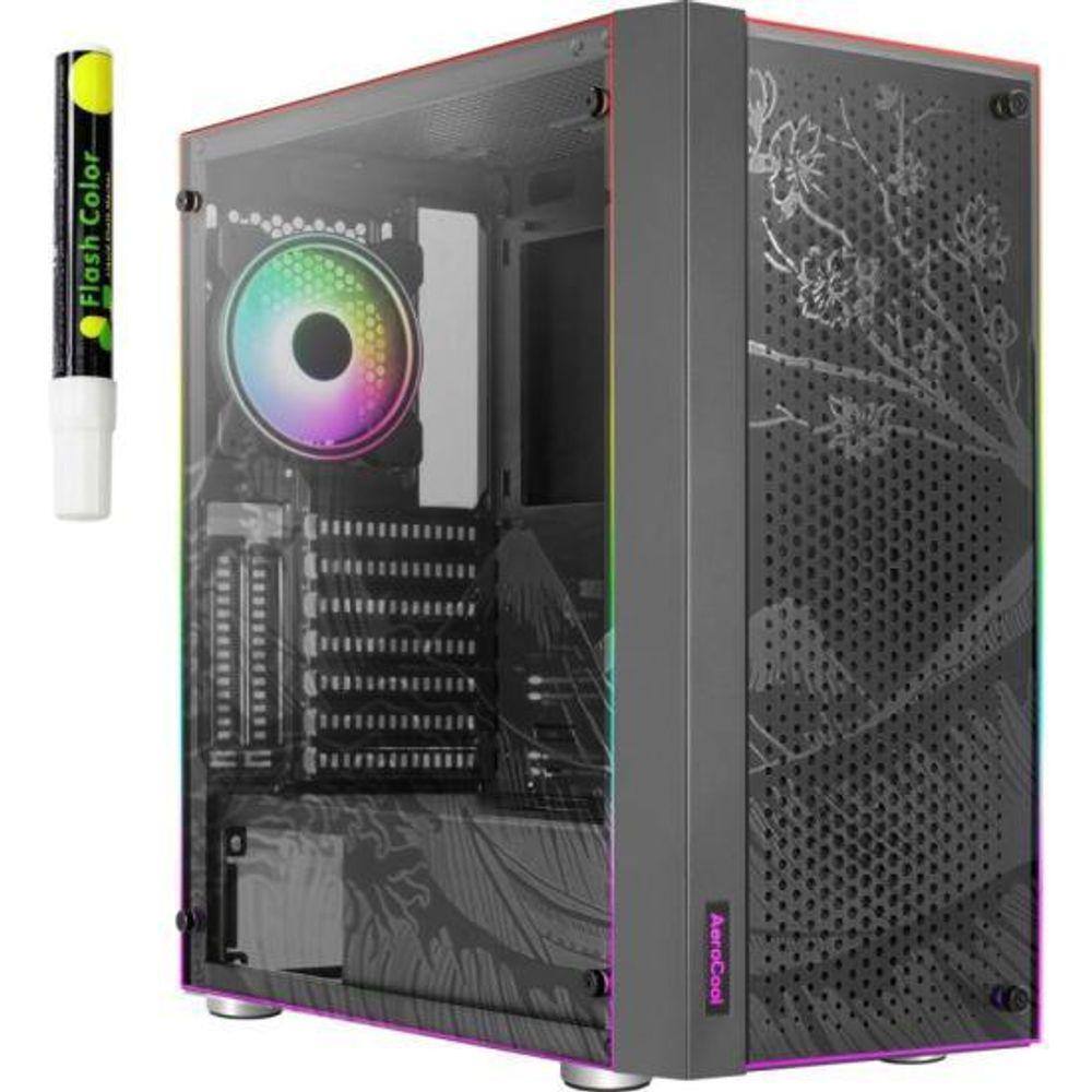 Gabinete gamer pichau hx600 rgb full tower lateral vidro preto pg hx6 ...