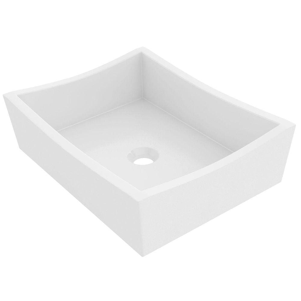 Cuba para banheiro de sobrepor retangular ondin branca alterna | Casas ...