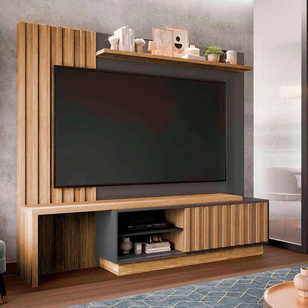 Painel tv 70 polegadas madeira madeira | Casas Bahia