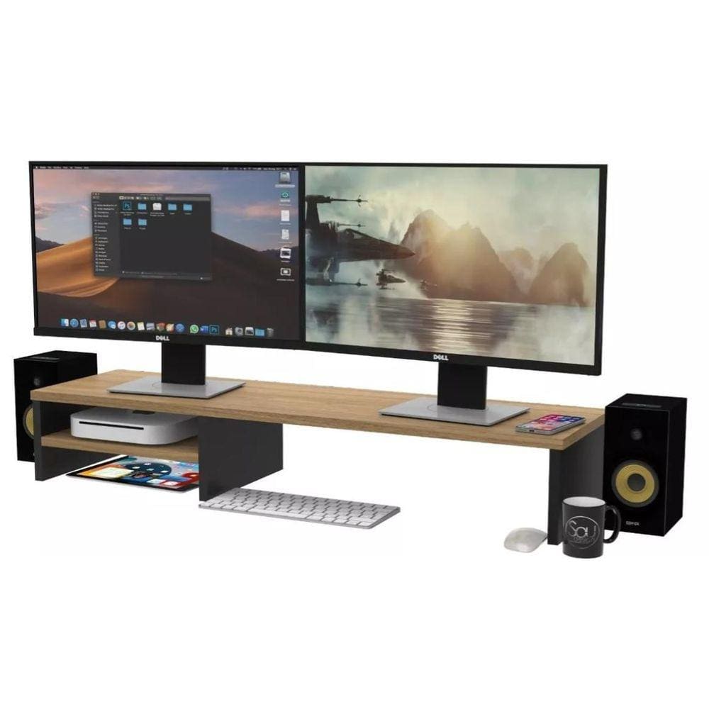 Mesa gamer mlx mtergo multivisao com suporte articulado monitor | Casas ...