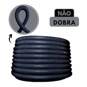 8 conduite eletroduto 1 polegada corrugado reforcado preto rolo com 50 ...