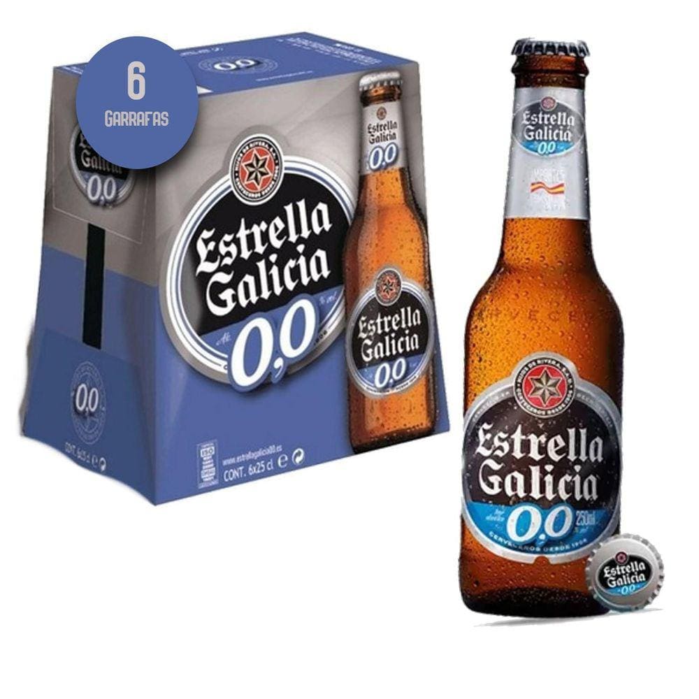 Cerveja estrella galicia zero alcool | Casas Bahia