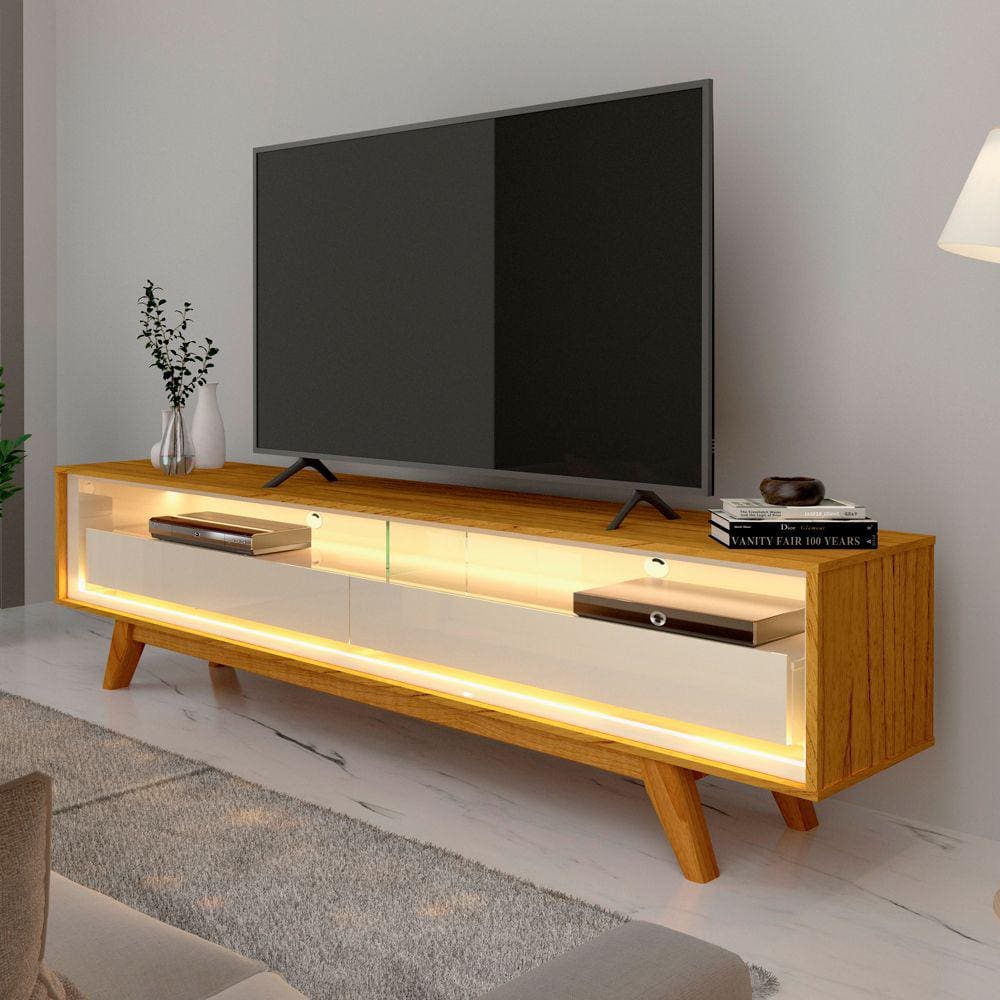 Painel bancada com led tv 65 polegadas | Casas Bahia