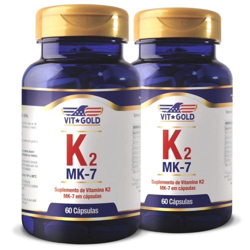 Vitamina K2 Mk 7 (Mk7) 100 Mcg Biogens Kit 2x 60 capsulasVitamina K2 Mk 7 (Mk7) 100 Mcg Biogens ...