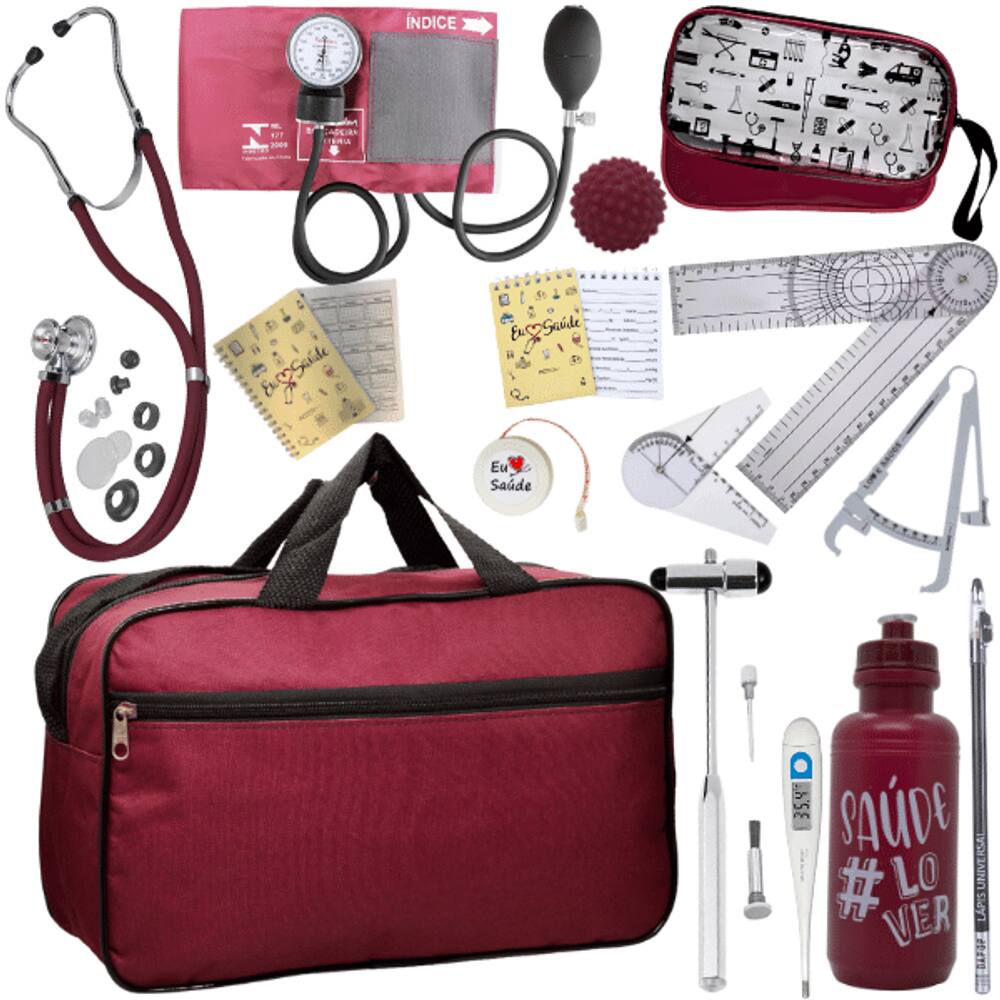 Kit fisioterapia martelo goniometro diapasao trena taylor azul | Casas ...