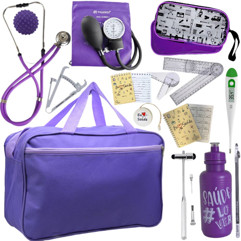 Kit fisioterapia martelo goniometro diapasao trena taylor azul | Casas ...