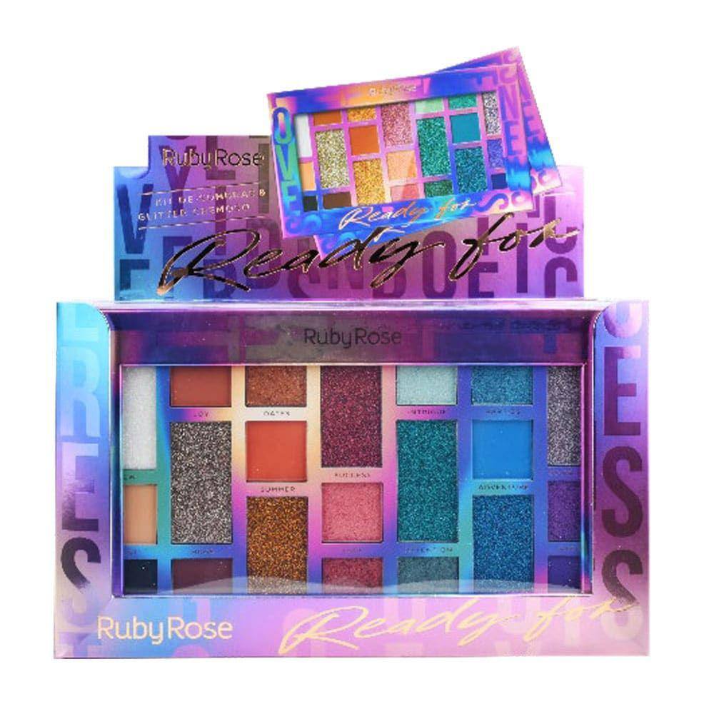 Ruby rose paleta sombras glitter cremoso | Casas Bahia