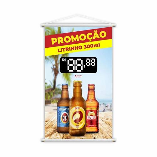 Banner Litrinho 300Ml Cerveja Bebidas 60X40Cm | Casas Bahia