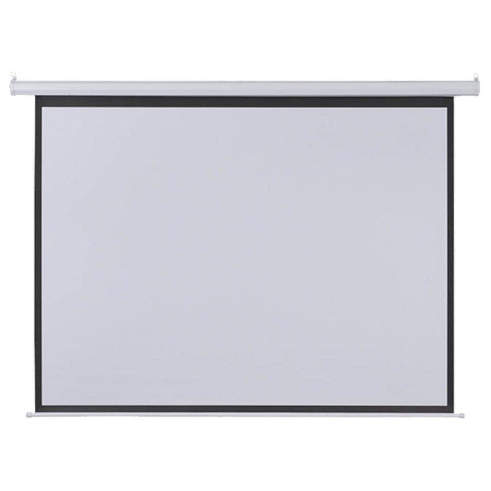 Tela projecao eletrica 2 03x1 52m 100 polegadas com controle remoto ...