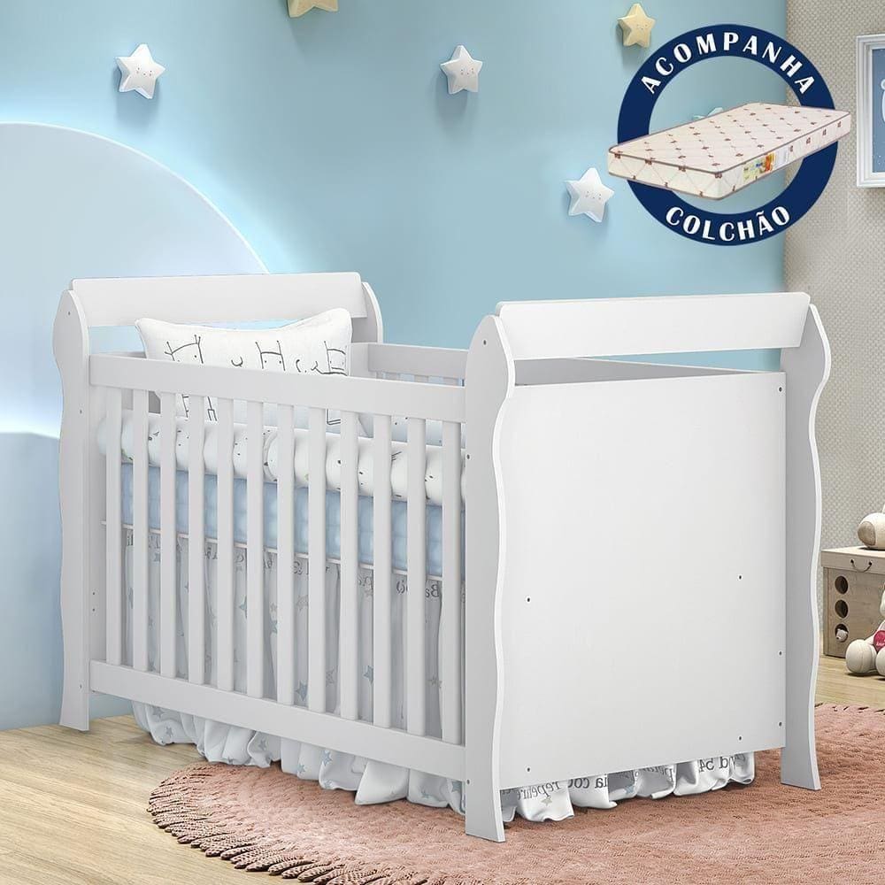 Berco americano 3 em 1 lara branco fosco com amadeirado carolina baby ...