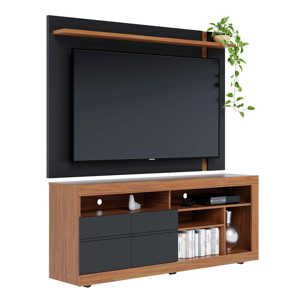 Conjunto sala de estar rack e painel tv | Casas Bahia