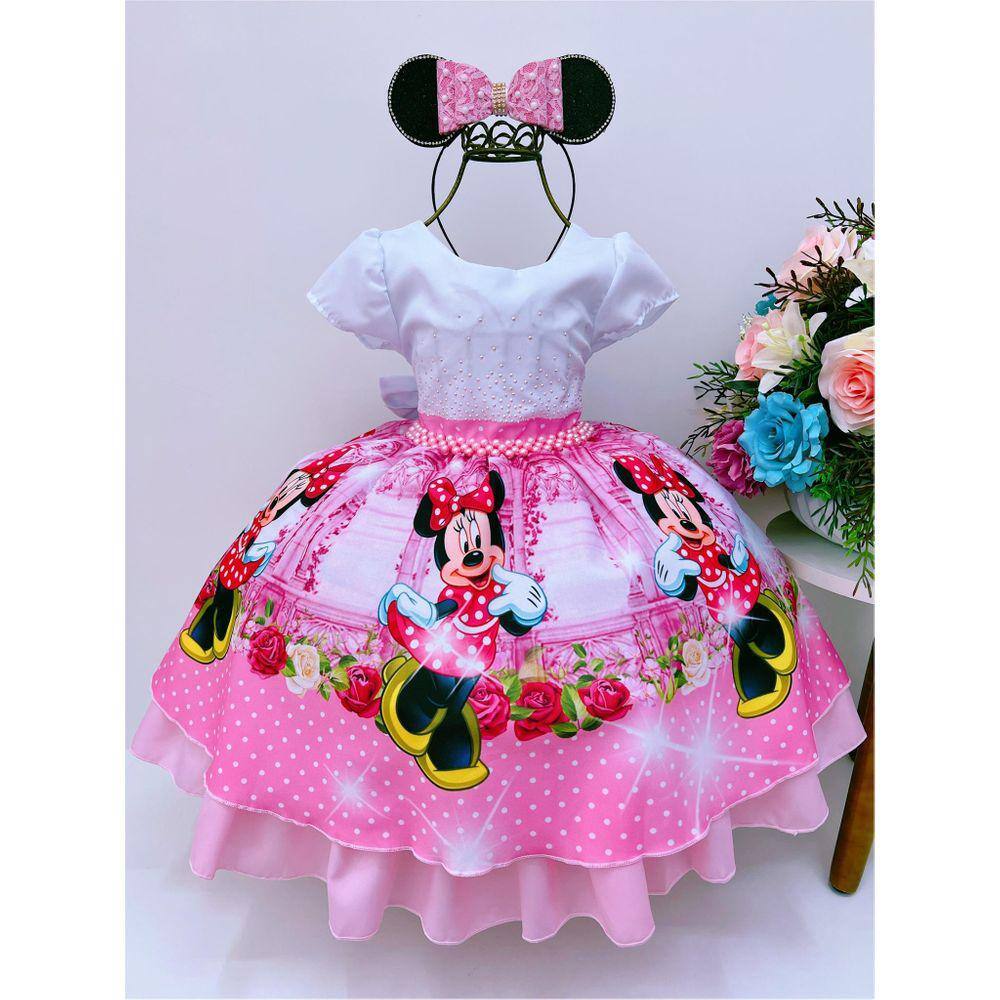 Vestido da minnie rosa | Casas Bahia