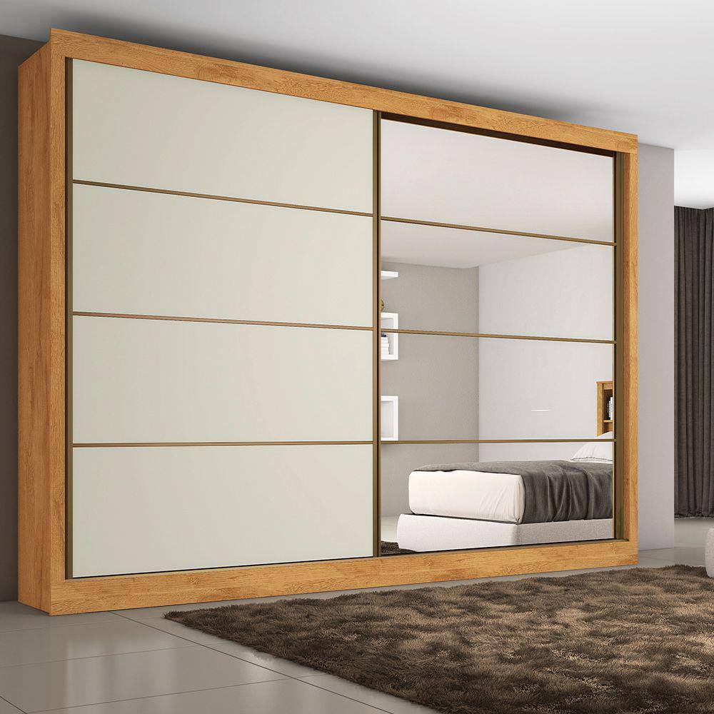 Guarda roupa casal mdf 2 com pe | Casas Bahia