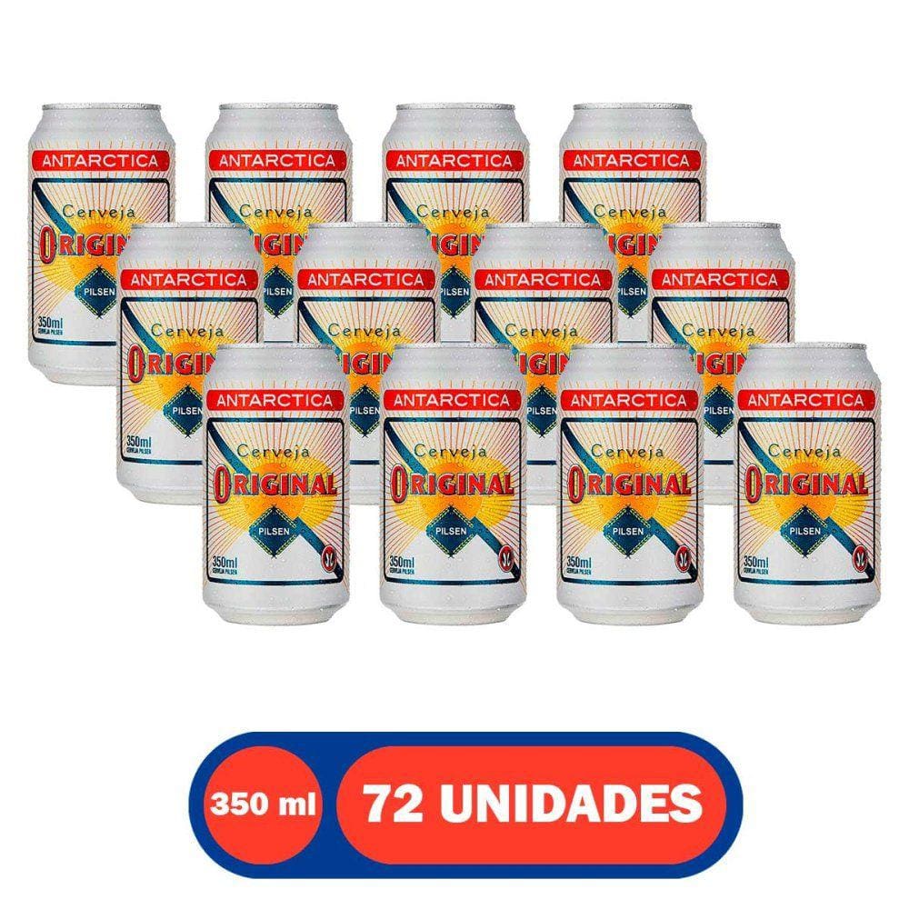 Cerveja Antarctica Original Pilsen 12 Unidades Lata 350ml | Casas Bahia
