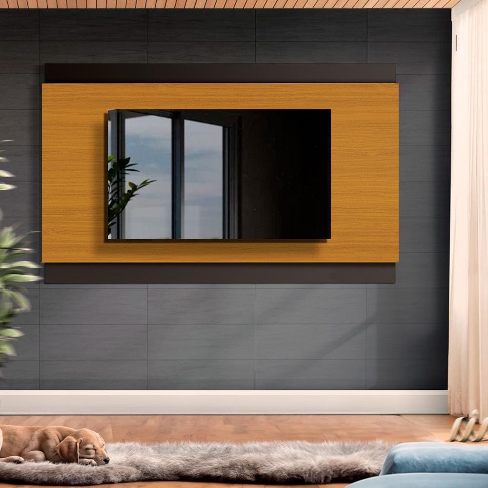 Painel tv 75 polegadas suspenso preto | Casas Bahia