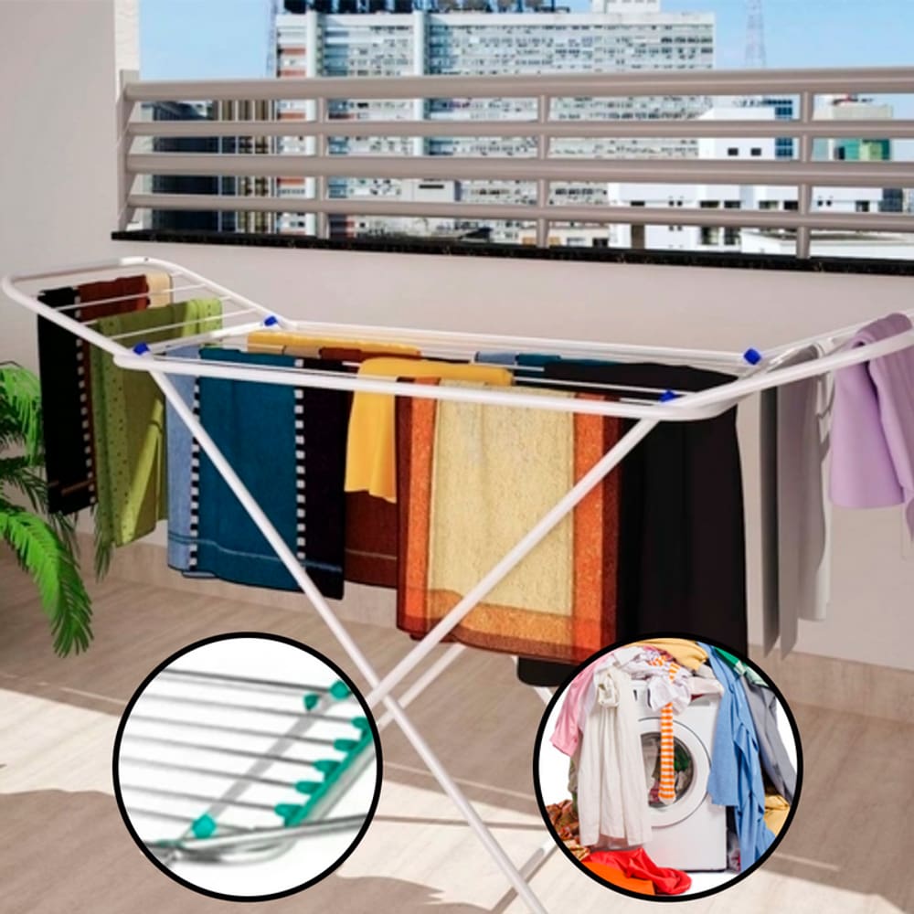 Varal de pé de alumínio | Casas Bahia