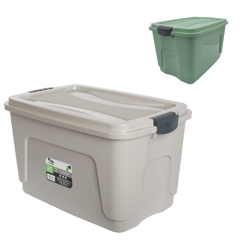 Caixa Organizadora Multiuso Pratic Box Com Travas 50 Litros Paramount ...
