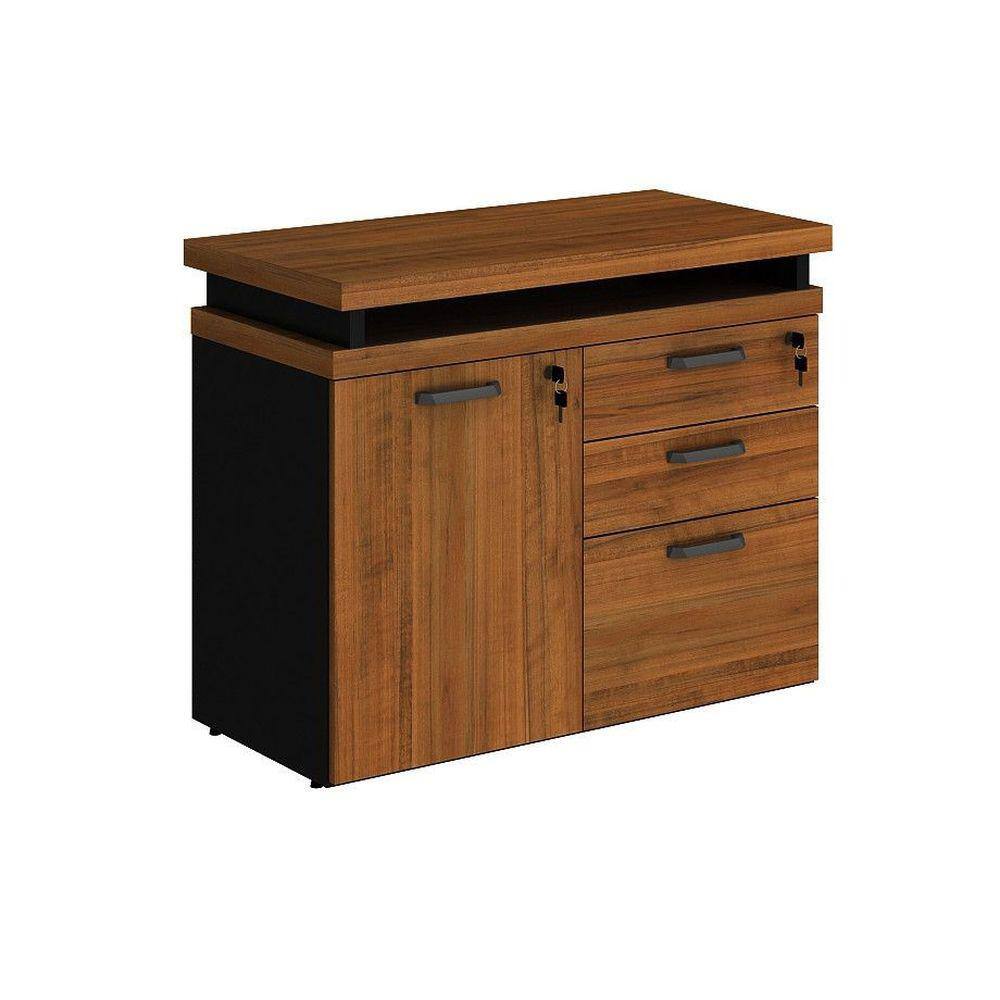 Armario escritorio baixo nogal | Casas Bahia