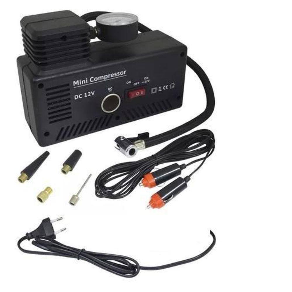 Mini compressor ar com adaptador tomada127v e 12v | Casas Bahia