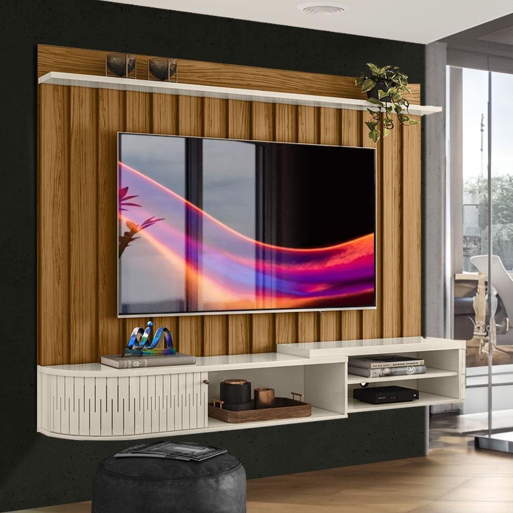 Rack suspenso de parede com painel | Casas Bahia