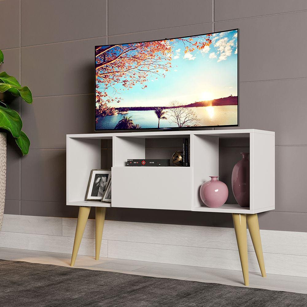 Rack tv 32 polegadas vancouver branco moveise | Casas Bahia