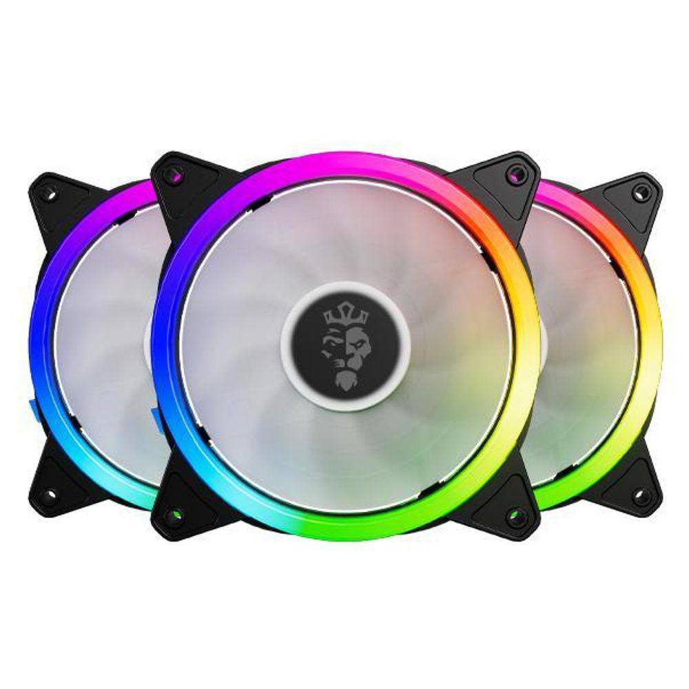 Cooler fan rise mode laser 3 unidades 120mm argb preto rm rgb 05 5v ...