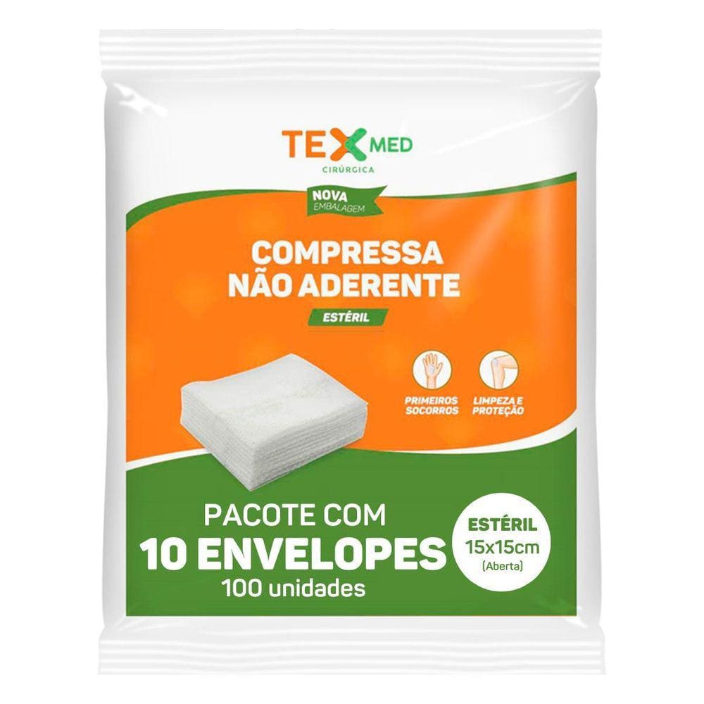 Compressa Não Aderente Estéril Texmed 15x15cm | Casas Bahia