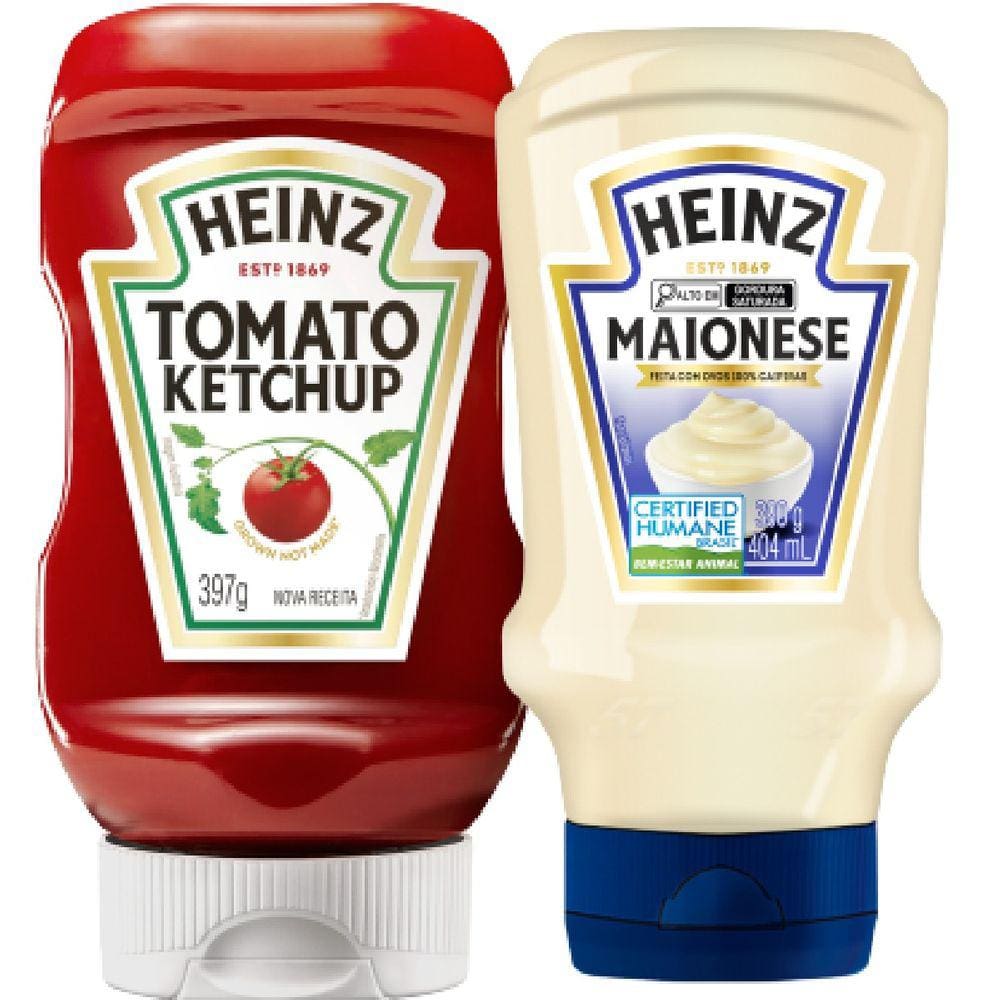 Kit 1 Kechup Heinz Tradicional 397g Maionese Heinz 390g | Black Friday Casas Bahia