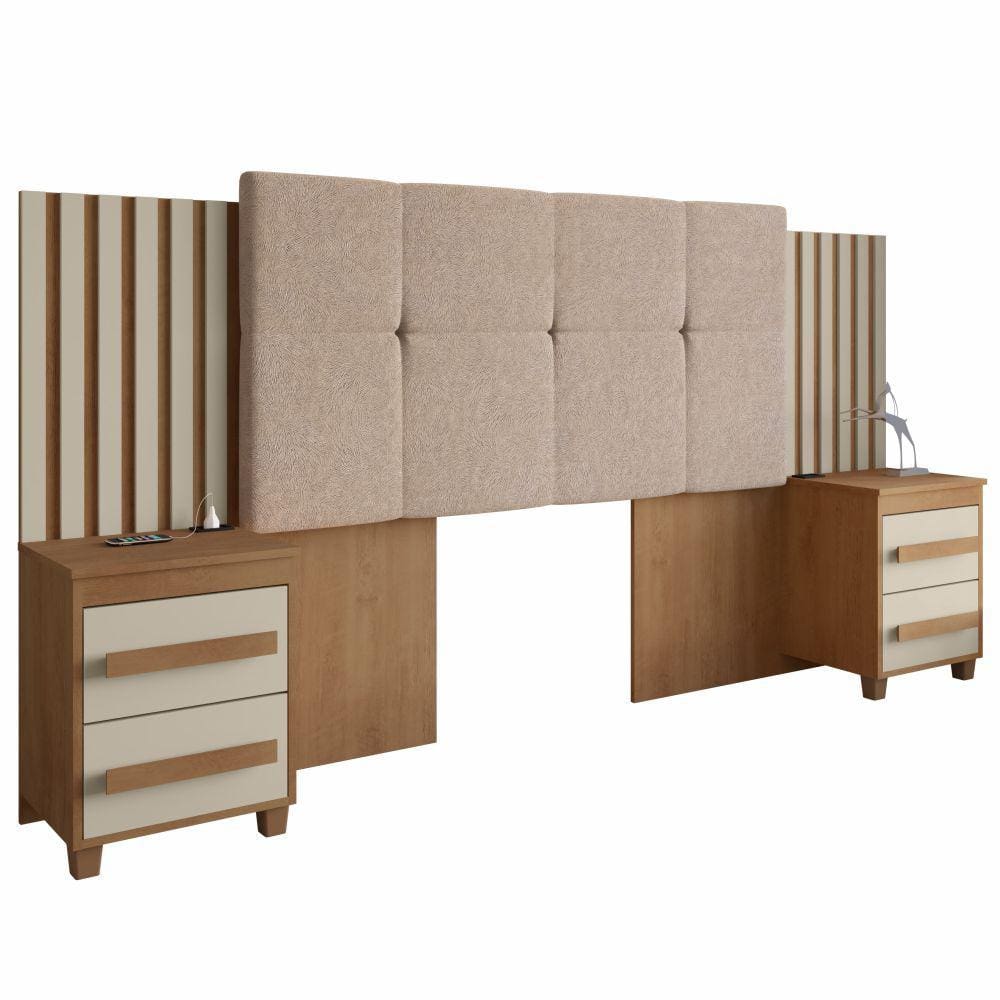 CAMA ARTICULAVEL Madeirado Off White Marrom | Casas Bahia