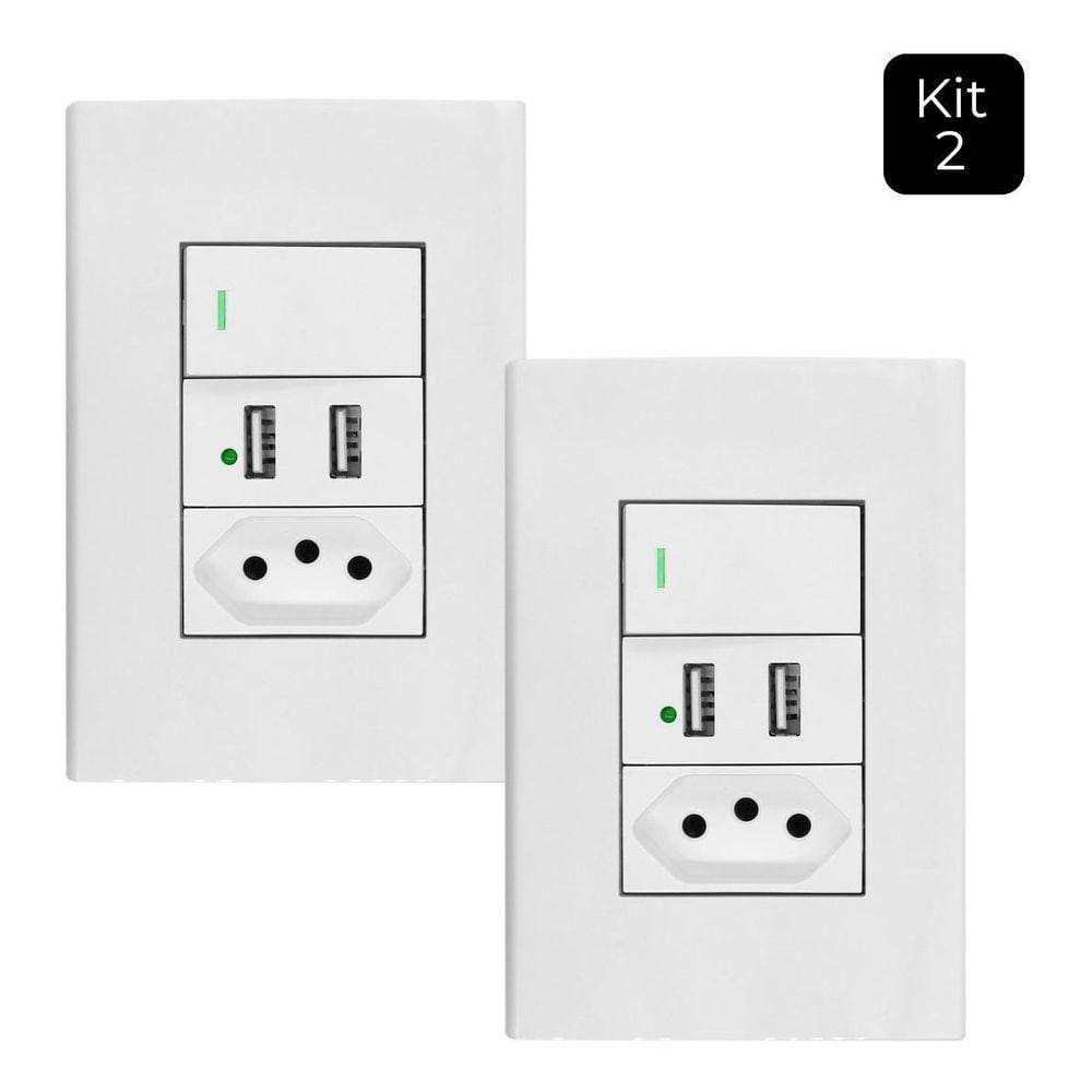 Tomada usb parede com interruptor | Casas Bahia