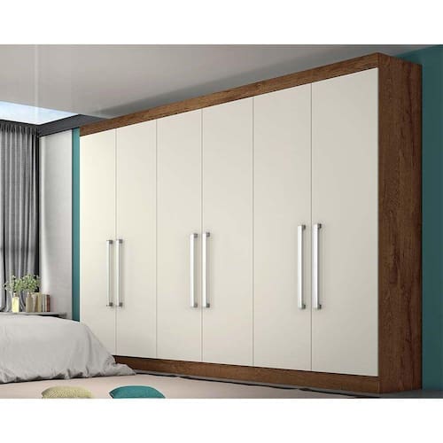 Guarda Roupa Casal 6 Portas e 4 Gavetas Alba | Casas Bahia