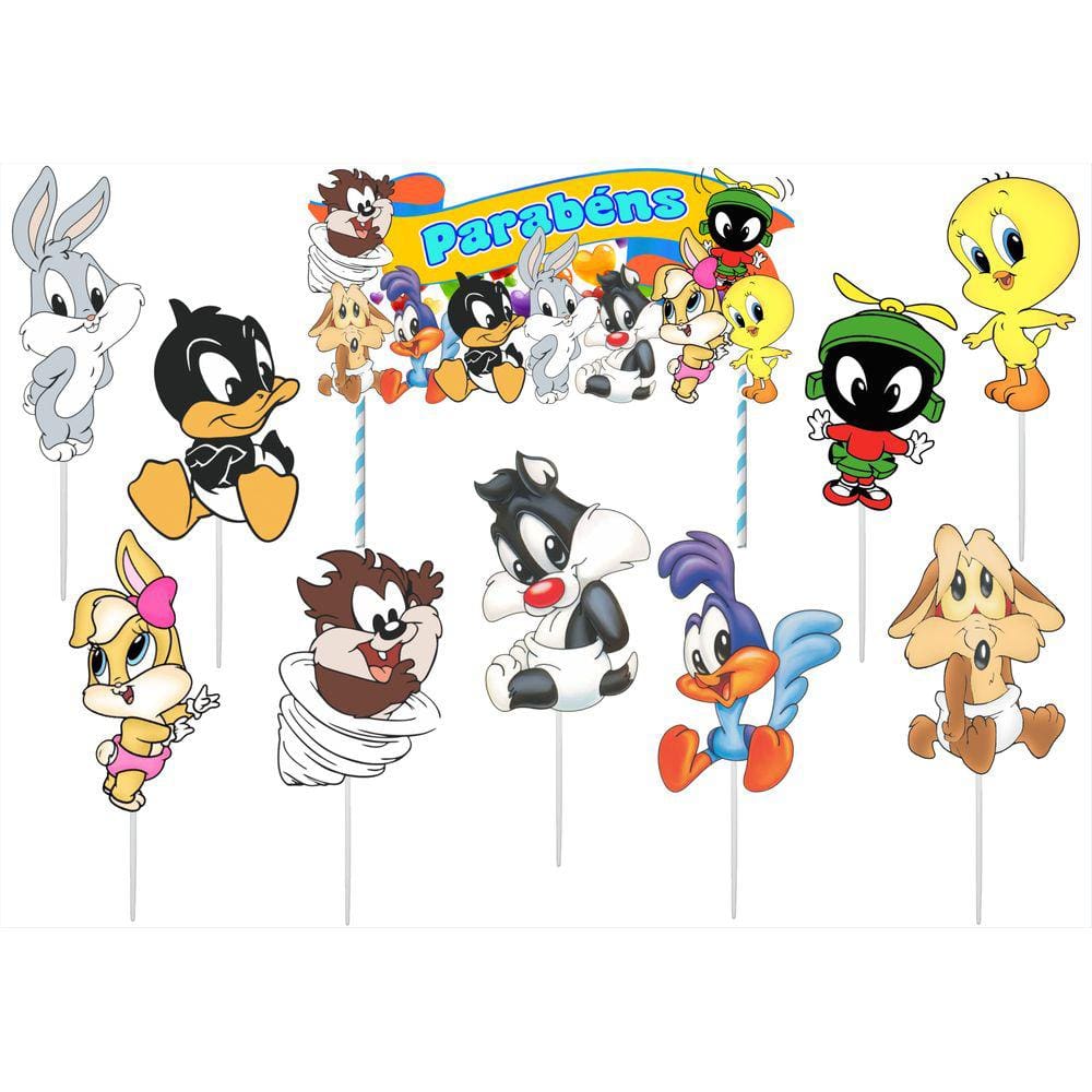 Topo bolo looney tunes baby imprimir | Casas Bahia
