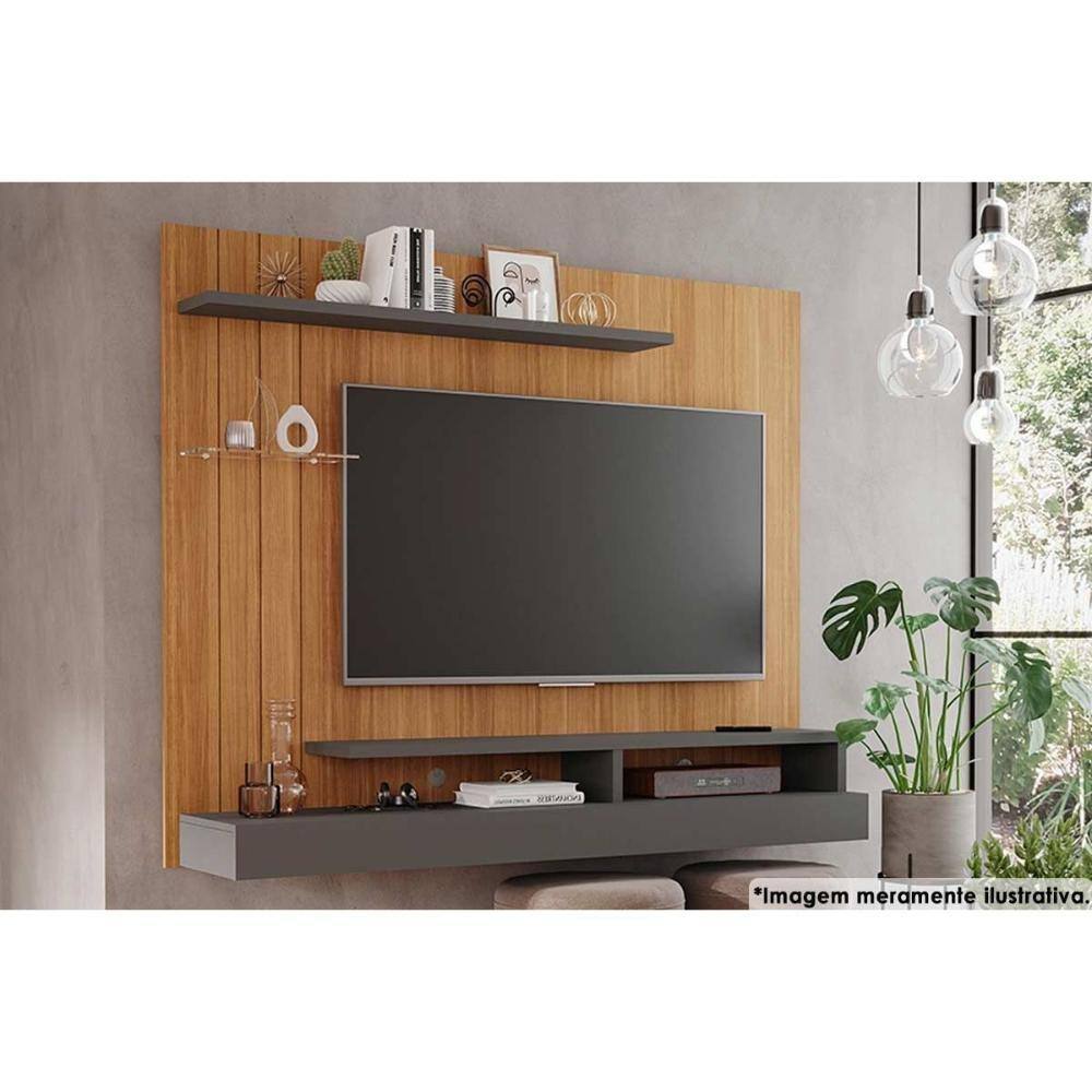 Painel Home Para TV ate 50 Polegadas 160cm Marrom Rustico Cafe 1 ...