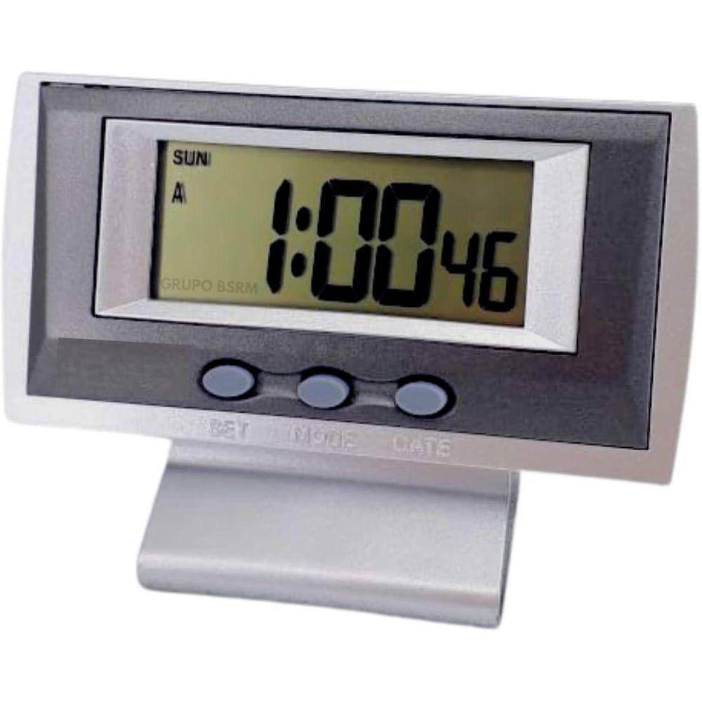 Relogio mesa digital despertador data e hora temperatura preta movido ... Relogio mesa digital despertador data e hora temperatura preta movido ...