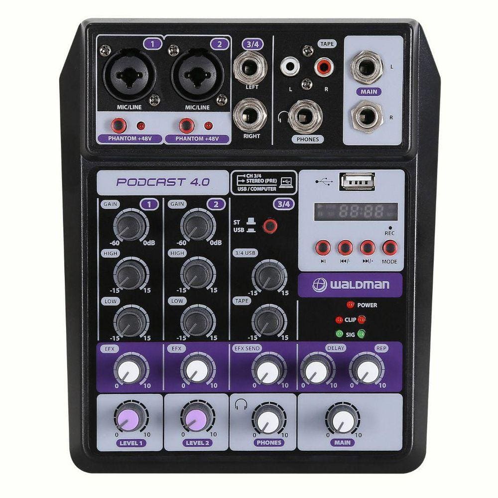 Mesa de som 4 canais waldman | Casas Bahia