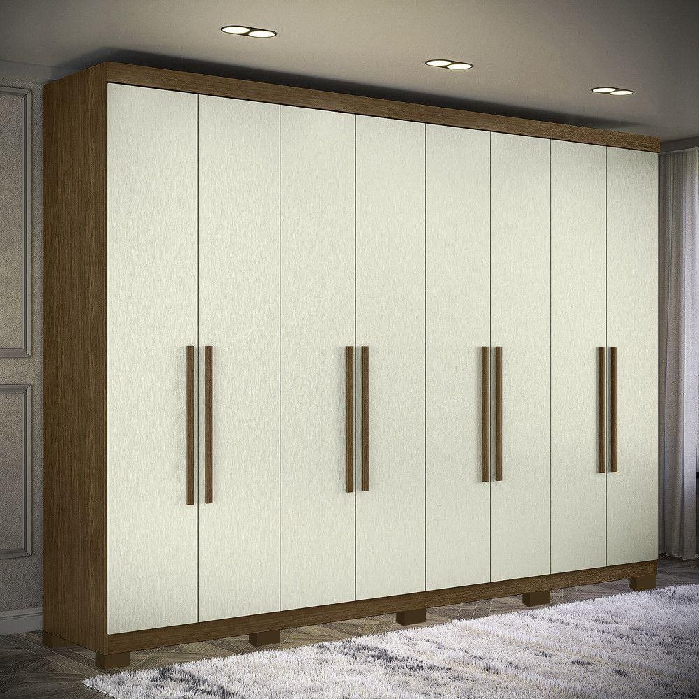 Guarda roupa casal grande master new 8 portas 4 gavetas santos andira ...