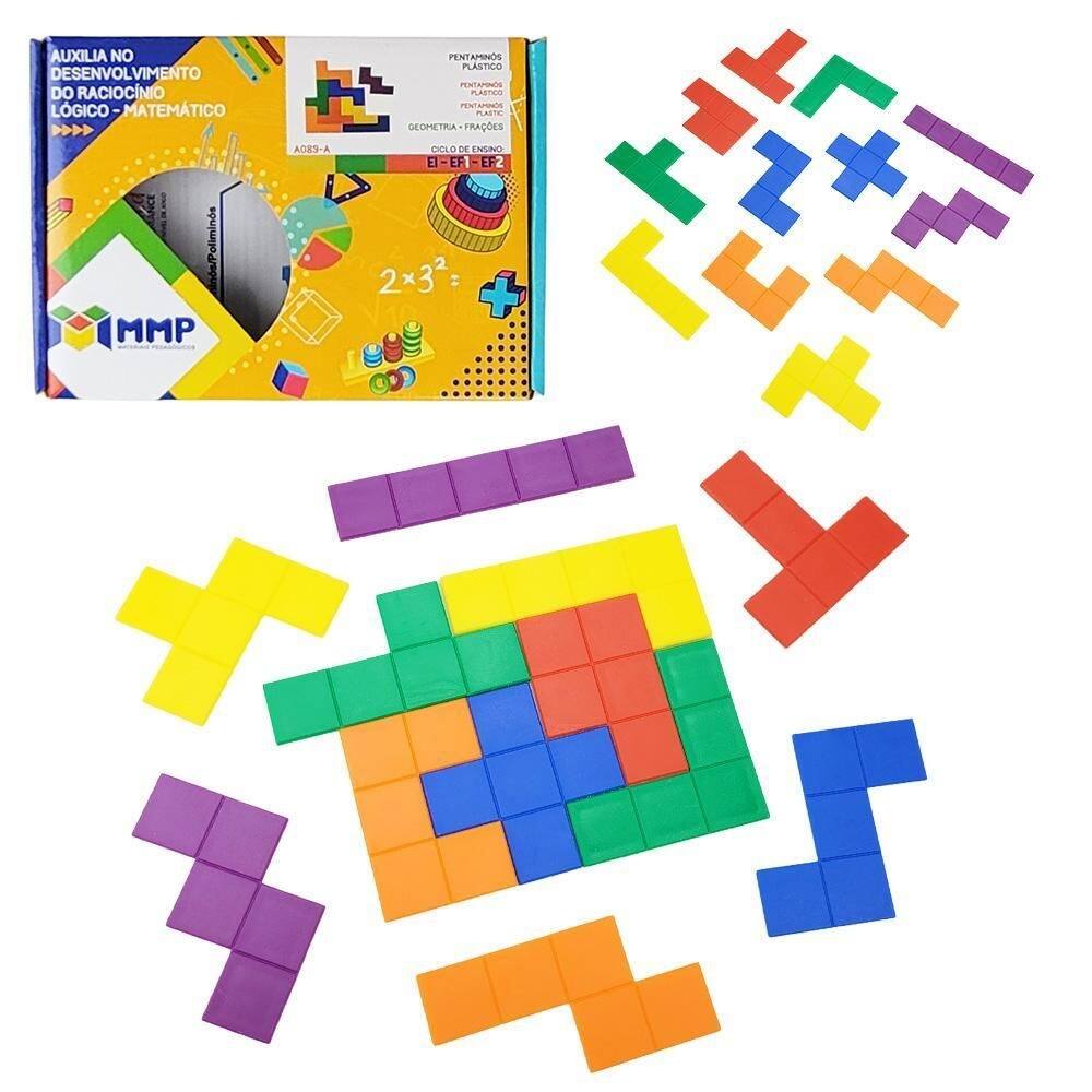 Pentaminós em plástico aluno material pedagógico | Casas Bahia