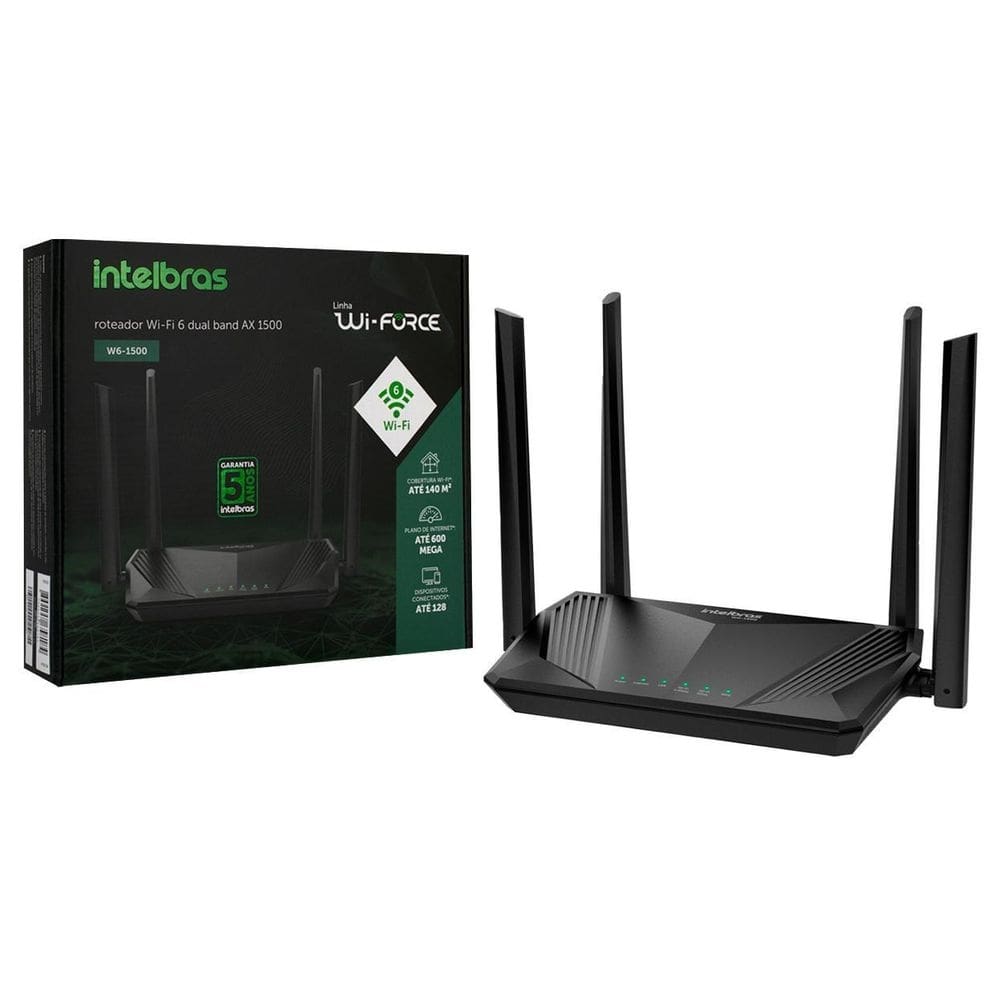 Roteador wi fi 6 dual band ax 1500 intelbras | Casas Bahia