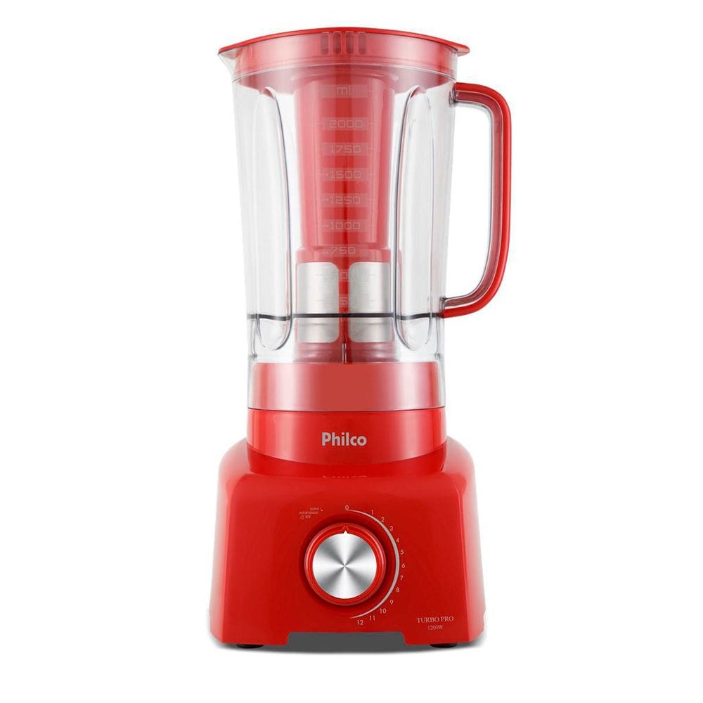 Liquidificador Fit Retro Philco Blender Vermelho 300W 127V | Casas Bahia