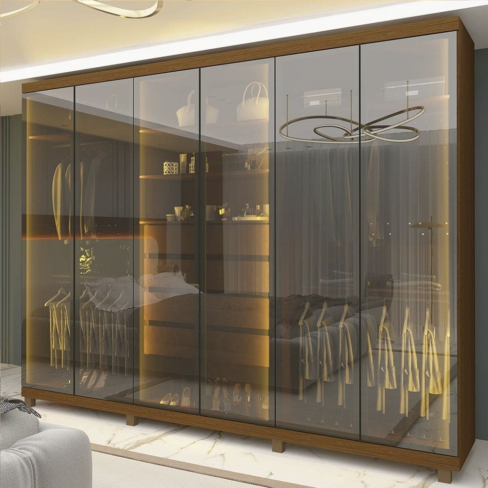 Guarda roupas casal 6 portas reflecta | Casas Bahia